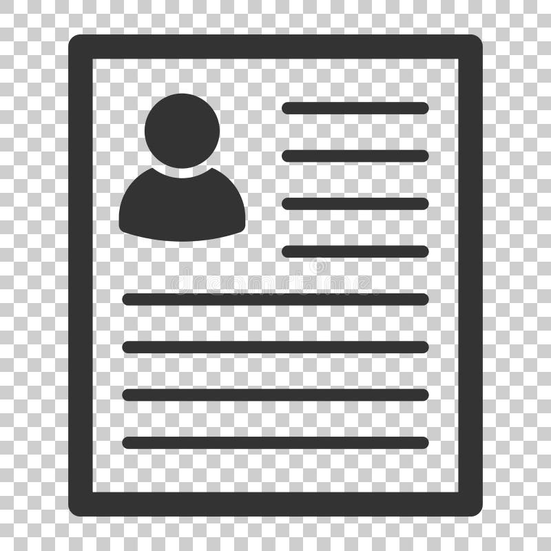 Icono Del Curriculum Vitae En Estilo Plano Ejemplo Del Vector Del ...