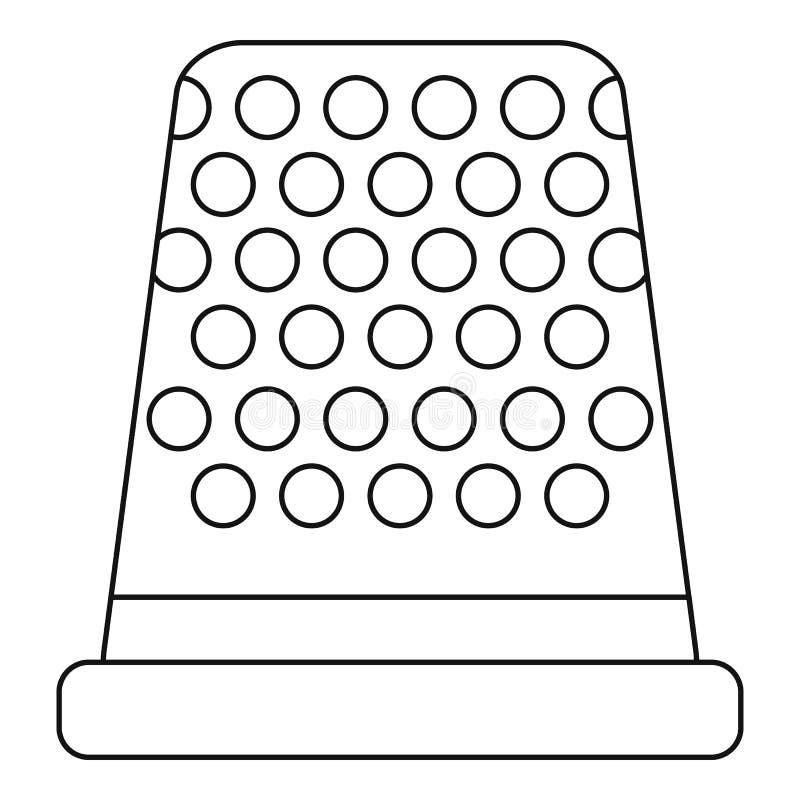 Icono Del Dedal, Estilo Del Esquema Stock de ilustración - Ilustración ...