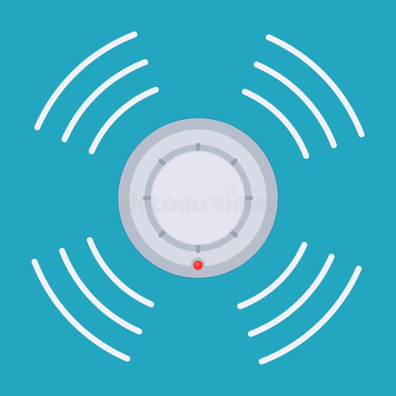 Icono del detector de humo ilustración del vector. Ilustración de techo ...