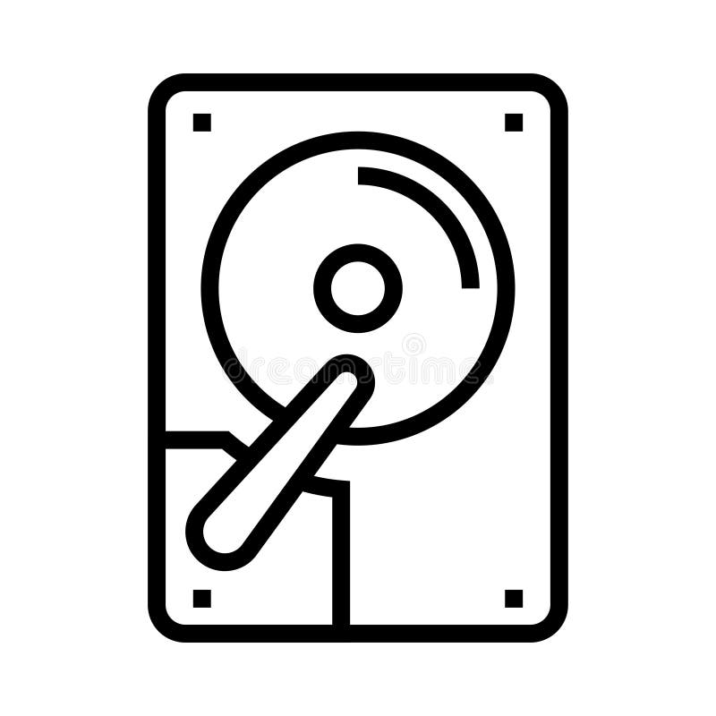 Icono del disco duro ilustración del vector. Ilustración de icono ...