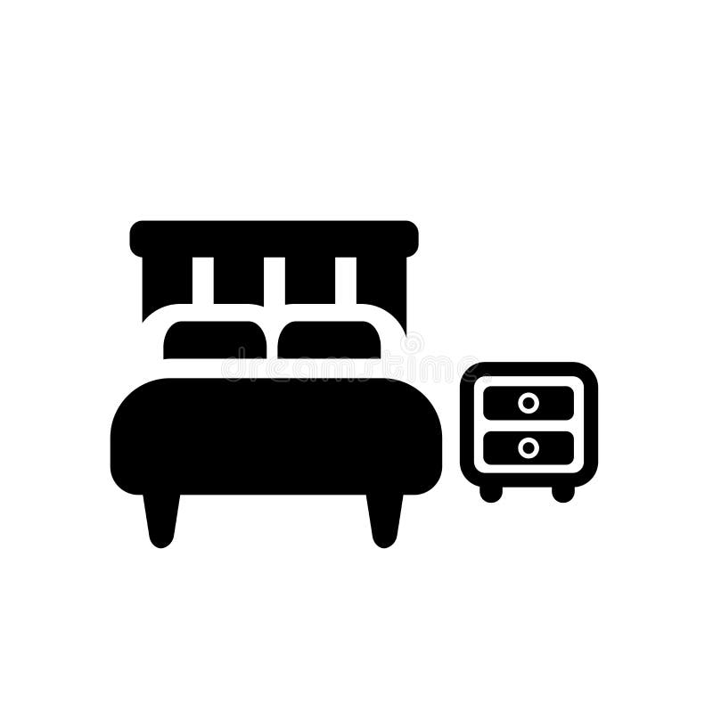 Icono del dormitorio ilustración del vector. Ilustración de madera ...