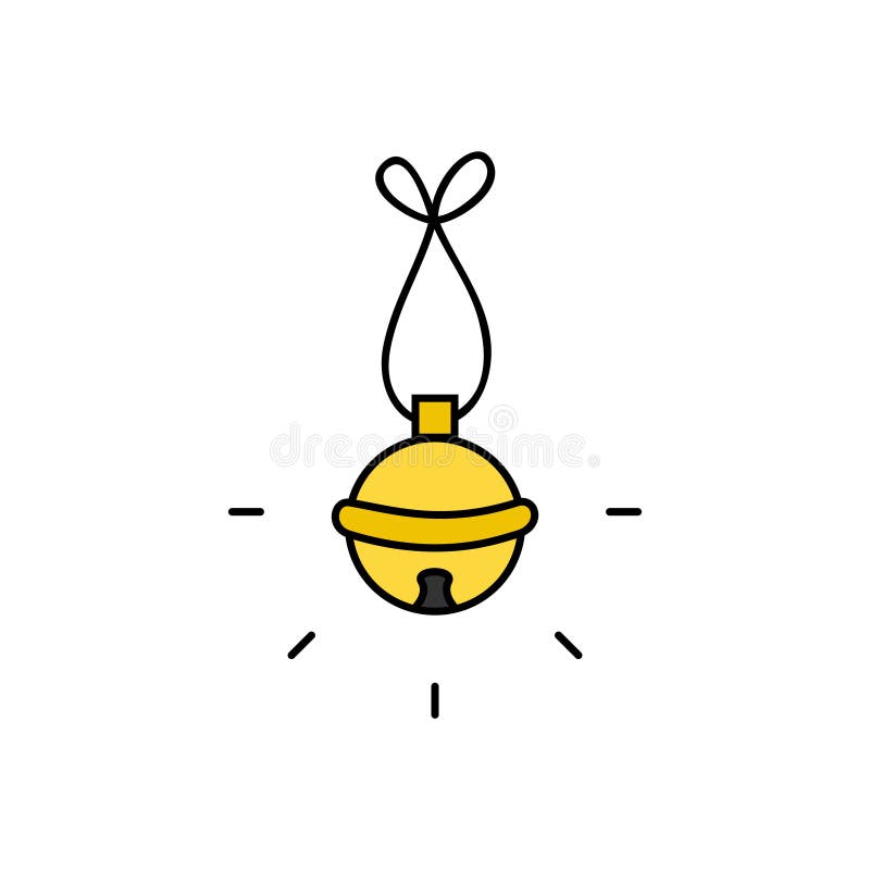 Icono Vectorial De Cascabel Navideño Ilustración del Vector ...