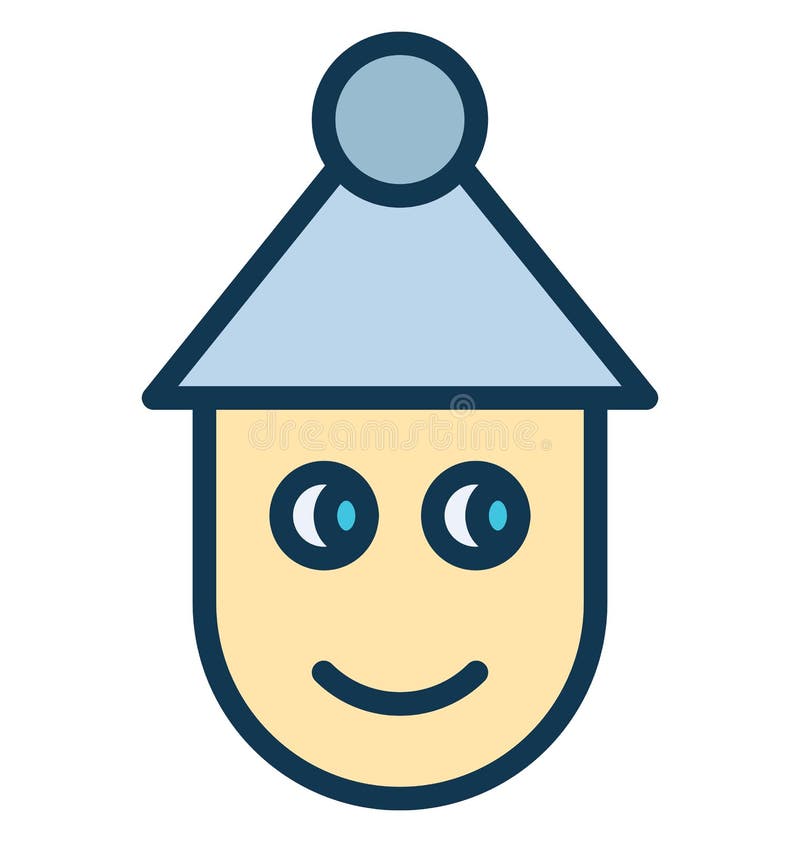 Icono Del Ejemplo Del Vector De La Cara Del Comodín Ilustración del ...