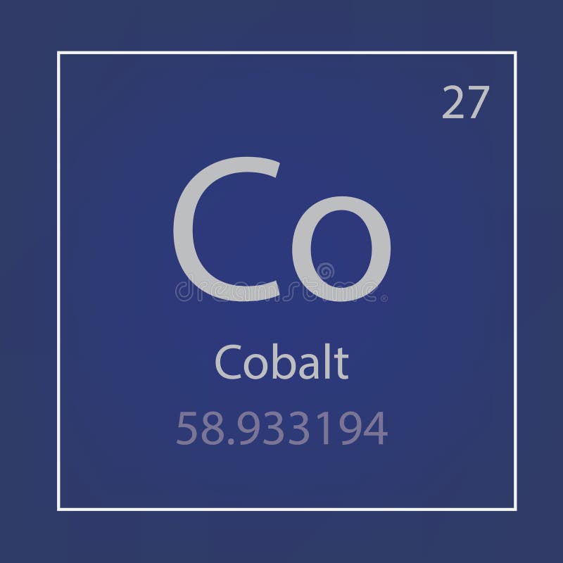 Icono Del Cobalto Del Elemento De Tabla Periódica Stock de ilustración ...