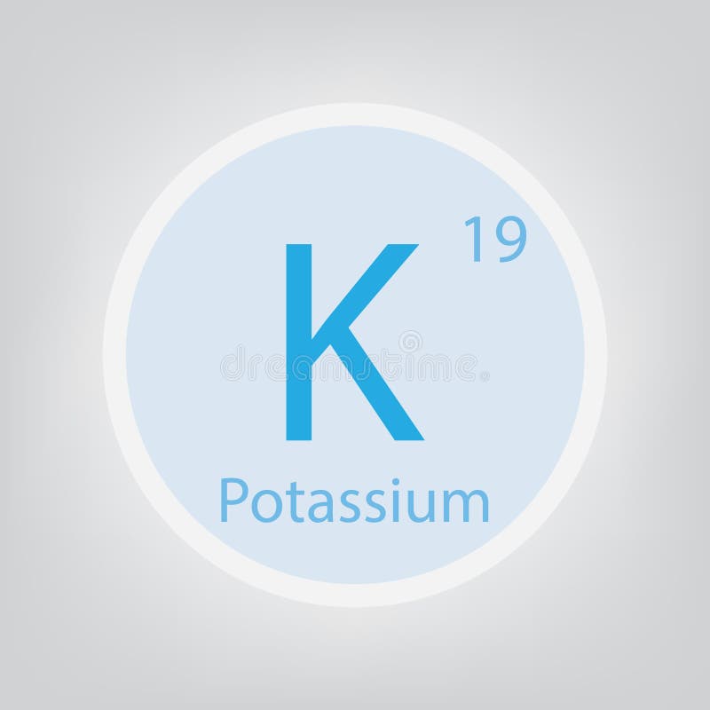 Icono Del Potasio Del Elemento De Tabla Periódica Stock de ilustración ...