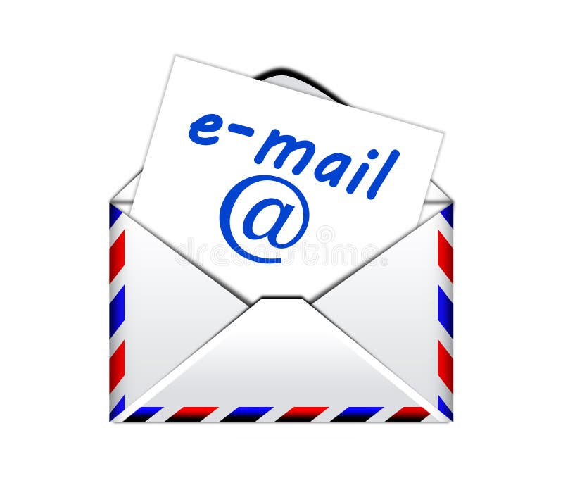 Icono del email stock de ilustración. Ilustración de blanco - 20937380