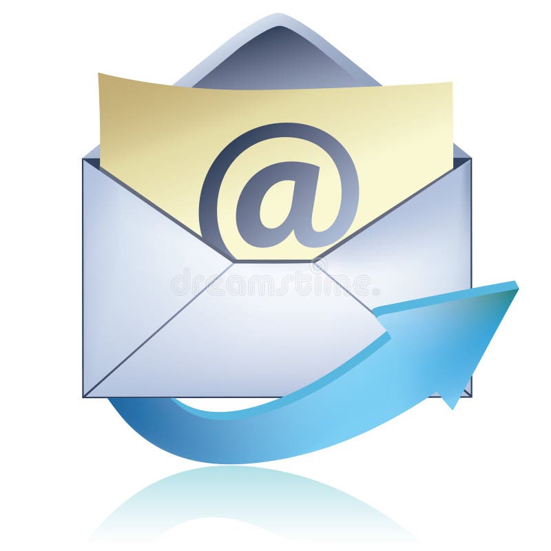 Icono del email ilustración del vector. Ilustración de abierto - 9269152