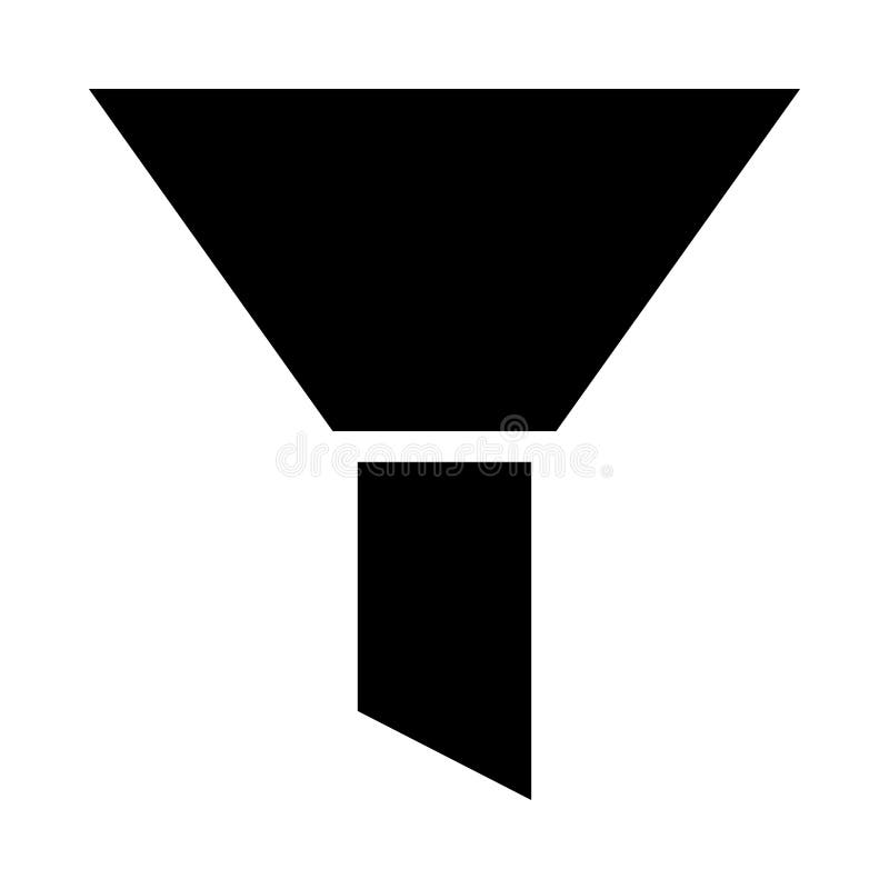 Icono del embudo stock de ilustración. Ilustración de embudo - 100493678