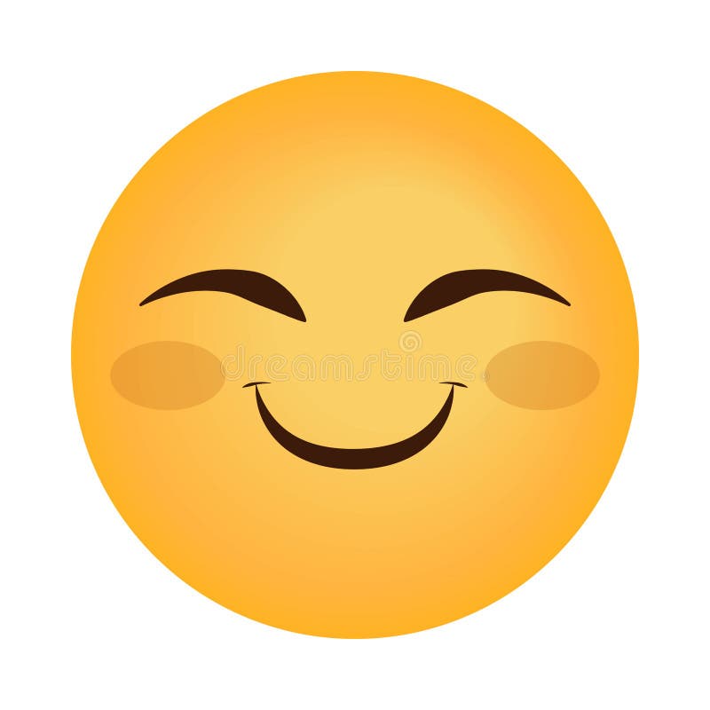 Icono del emoji feliz ilustración del vector. Ilustración de feliz ...