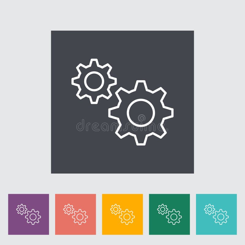 Icono del engranaje ilustración del vector. Ilustración de identidad ...