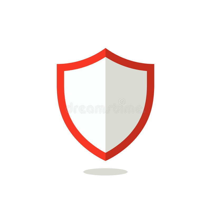 Icono Del Escudo Rojo Y Blanco. Ilustración del Vector - Ilustración de ...