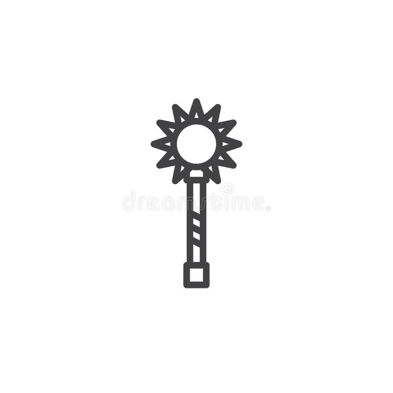 Icono Del Esquema Del Arma Del Macis Ilustración del Vector ...