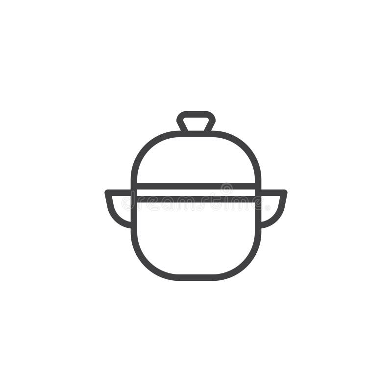 Línea Icono, Muestra Del Vector Del Esquema, Pictograma Linear Del Cazo ...