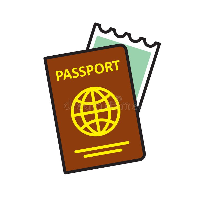 Icono Plano Del Esquema Del Pasaporte En Blanco Ilustración del Vector ... Icono Plano Del Esquema Del Pasaporte En Blanco Ilustración del Vector ...