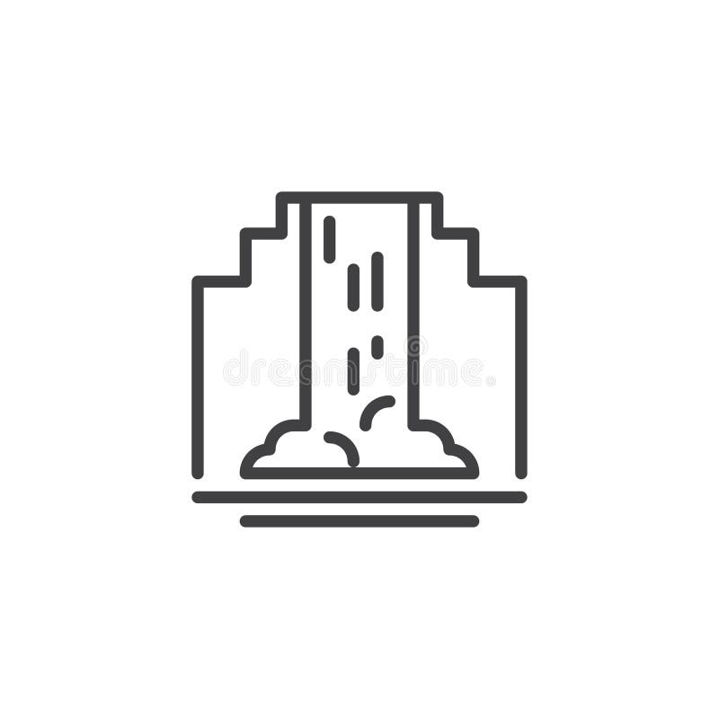 Vector Del Icono De La Cascada Ilustración del Vector - Ilustración de ...