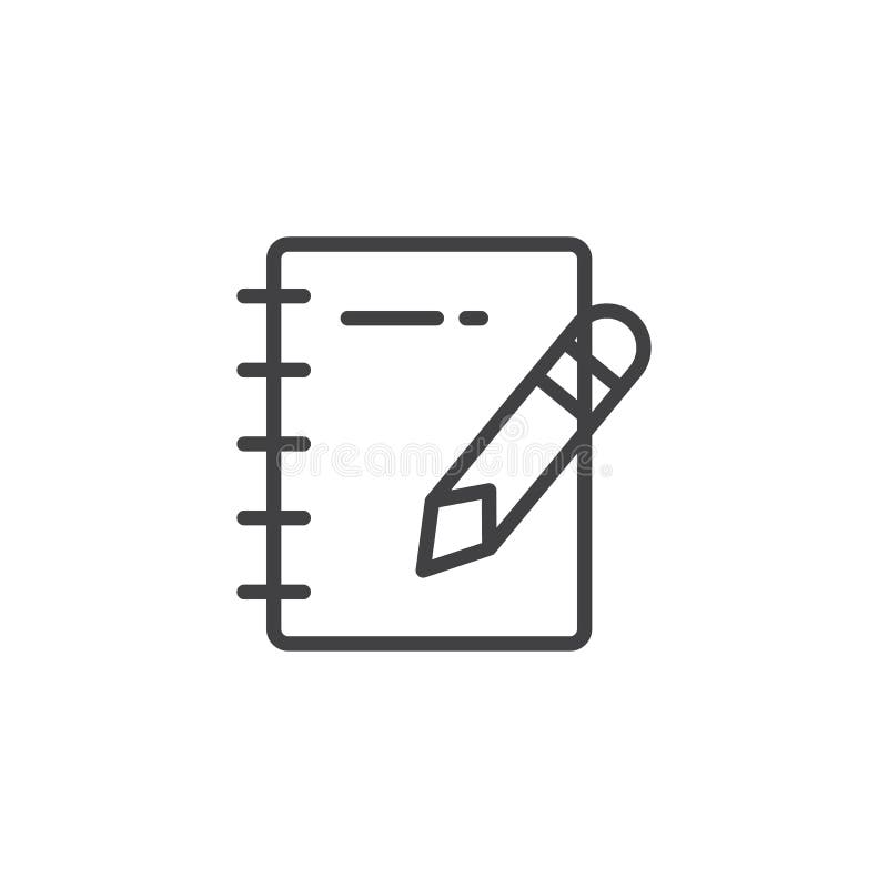 Icono Del Cuaderno Símbolo Del Vector Del Icono De La Libreta Stock de ...