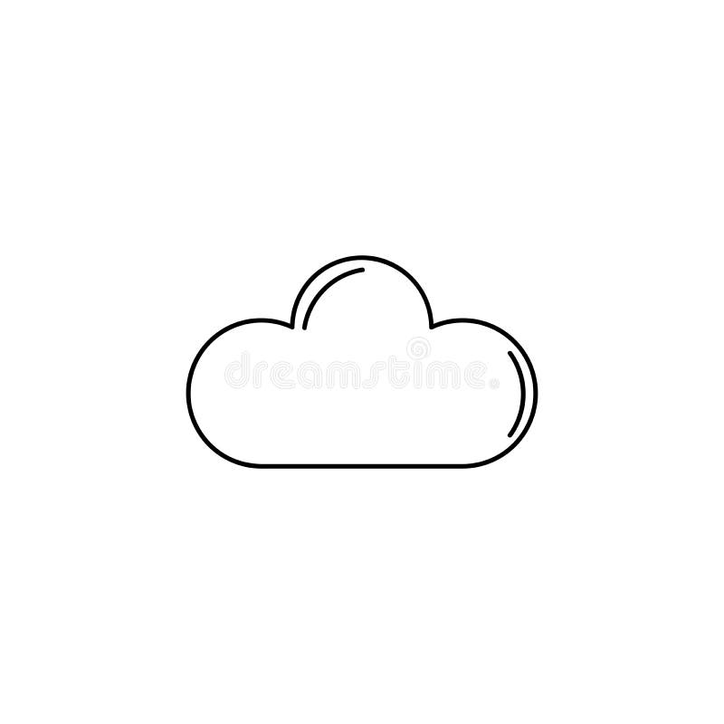 Icono Del Esquema De La Nube Stock de ilustración - Ilustración de ...