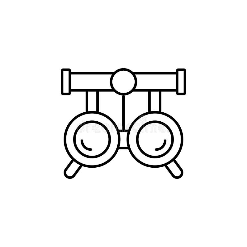 Los Iconos De La Optometría O Del Examen De La Vista Enrarecen La Línea