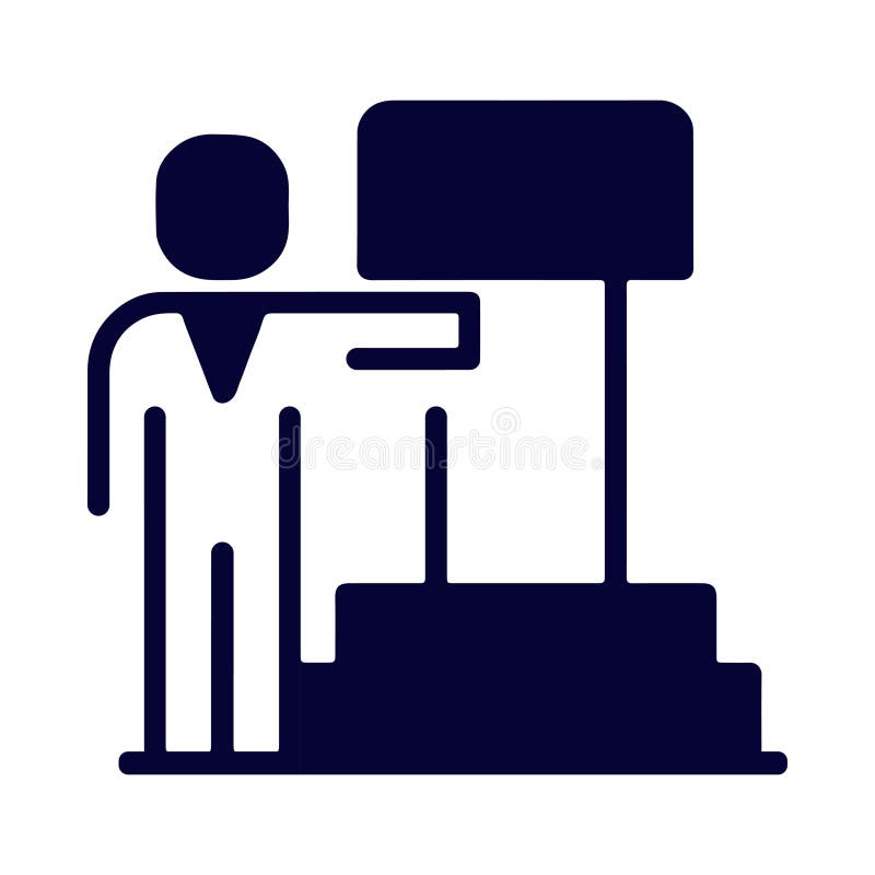 Icono Del Expositor Del Demostrador De Publicidad Ilustración del ...