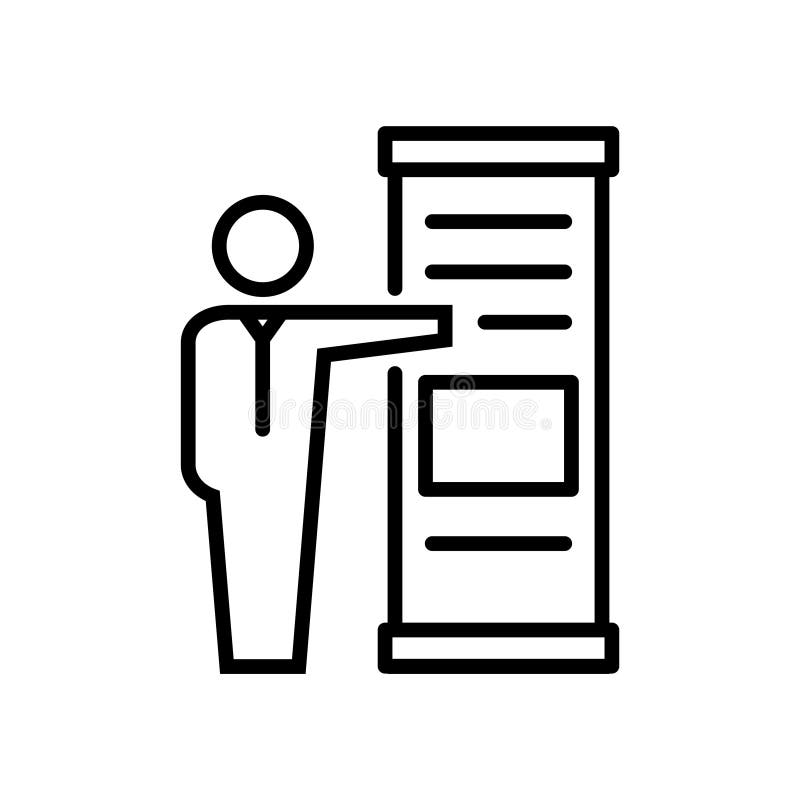 Icono Del Expositor Diseño Del Símbolo Del Concepto Del Expositor ...