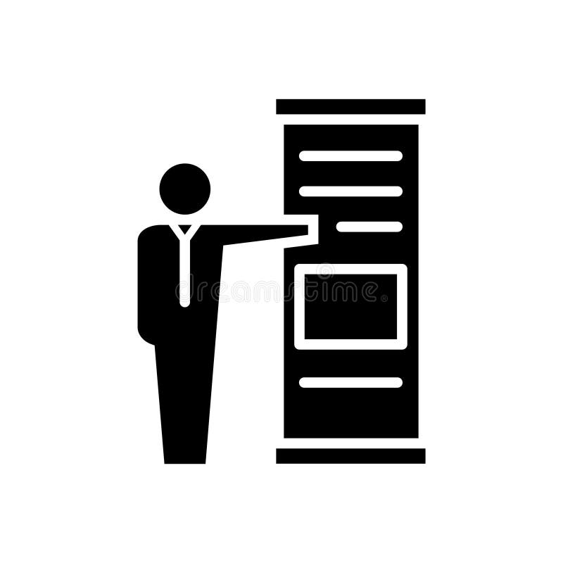 Icono Del Expositor Diseño Del Símbolo Del Concepto Del Expositor ...