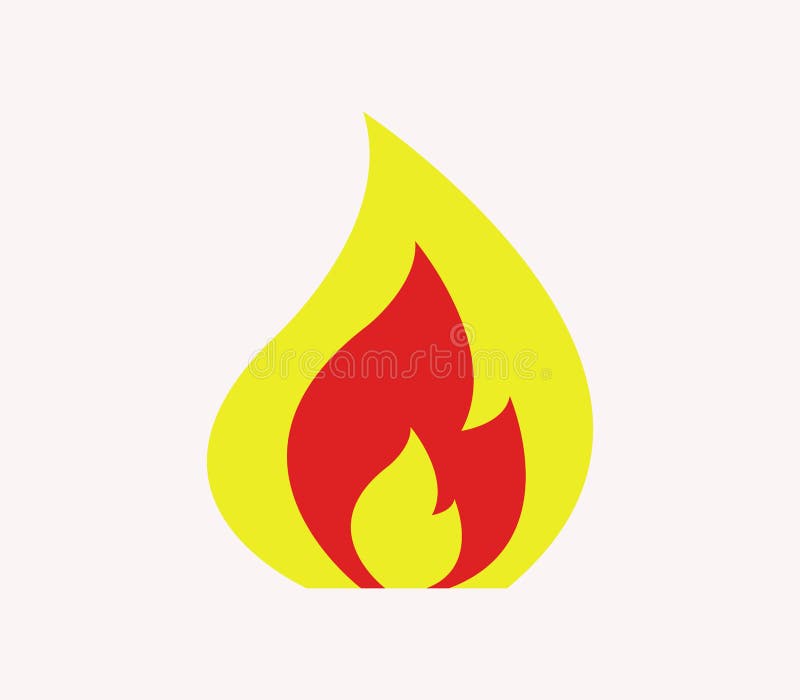 Icono del fuego ilustrado stock de ilustración. Ilustración de icono ...