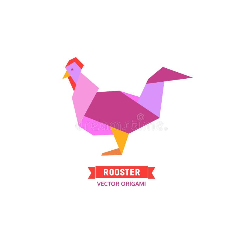 Gallo Del Polígono Año Nuevo Del Símbolo 2017 Icono Gris Del Pájaro ...