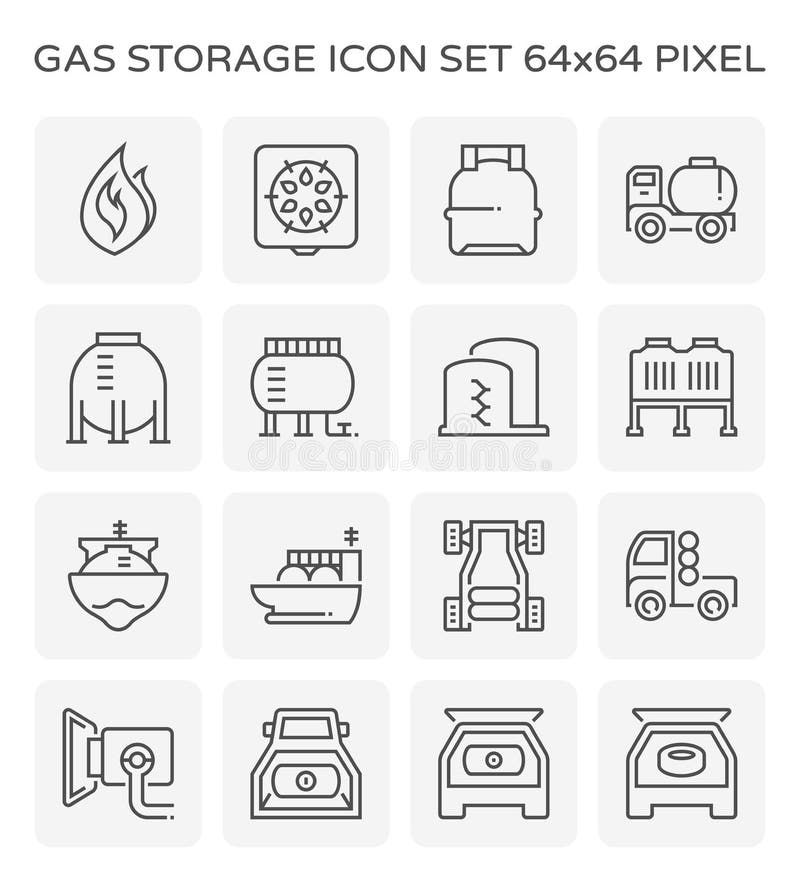 Icono del gas natural ilustración del vector. Ilustración de bomba ...