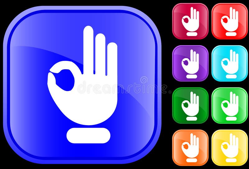 Icono del gesto ACEPTABLE ilustración del vector. Ilustración de iconos ...