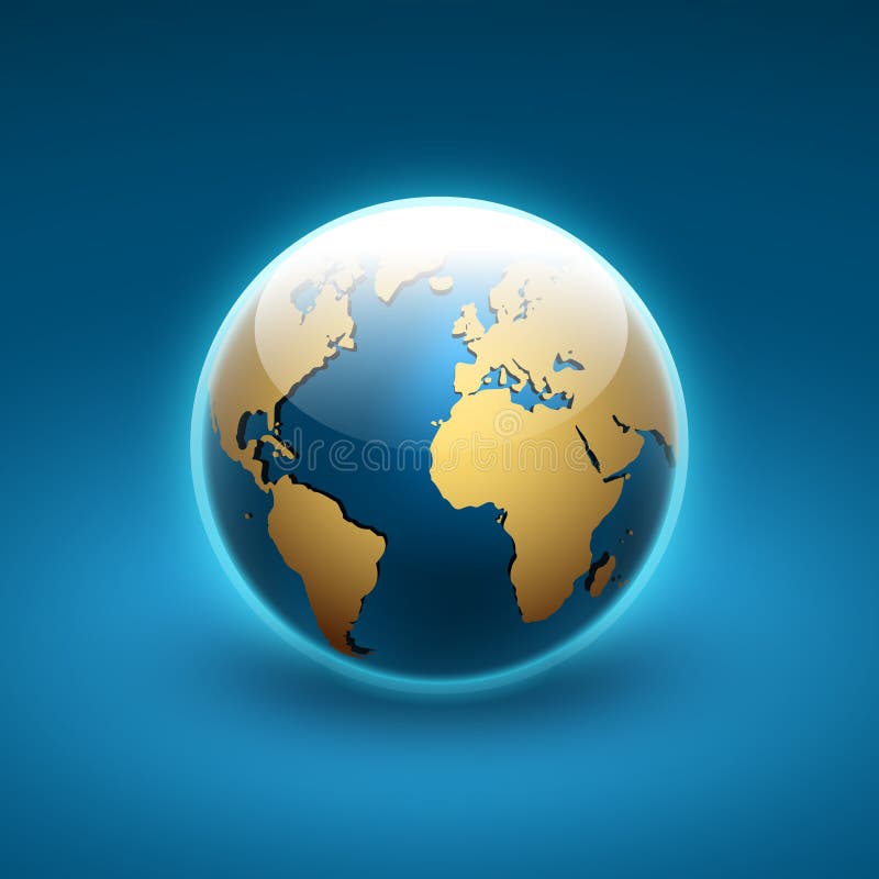 Icono del globo del mundo ilustración del vector. Ilustración de ...