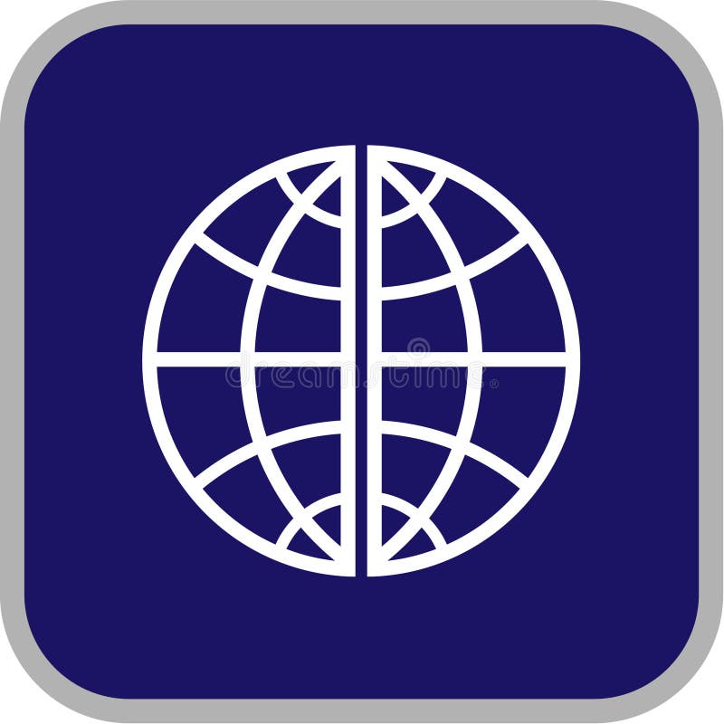 Icono del globo del vector ilustración del vector. Ilustración de ...