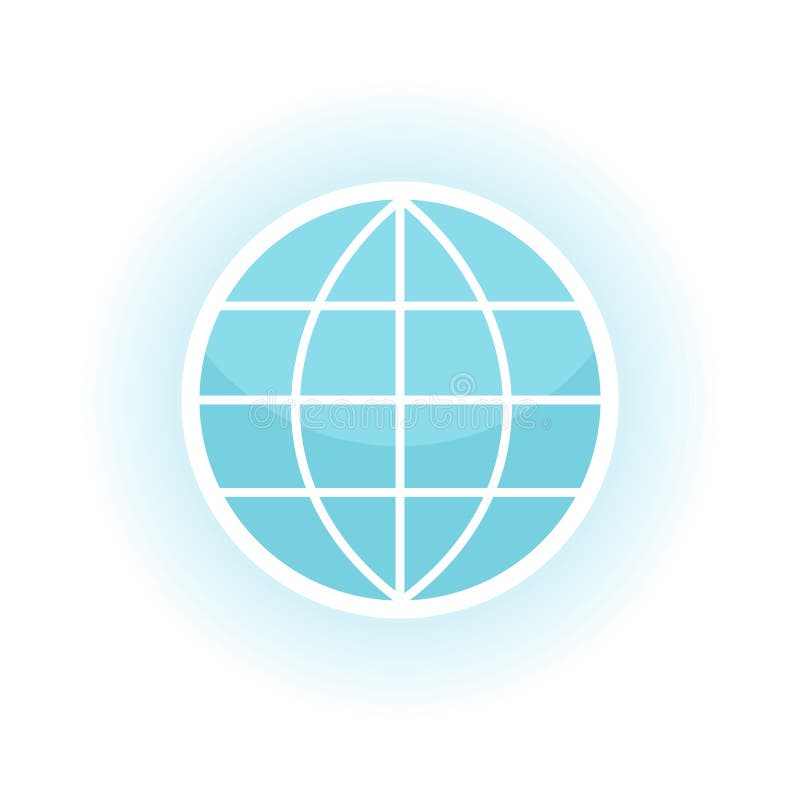 Icono del globo del vector ilustración del vector. Ilustración de ...