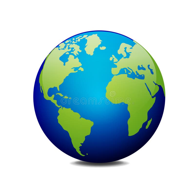 Icono Del Globo Del Vector Del Mundo Ilustración del Vector ...