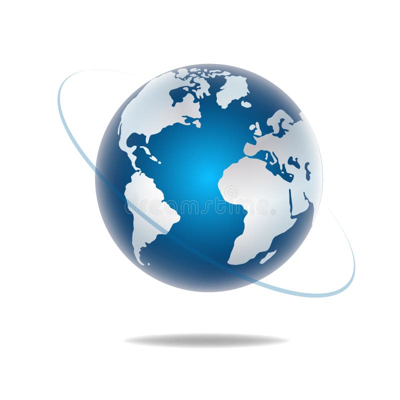 Icono Del Globo Del Vector Del Mundo Ilustración del Vector ...