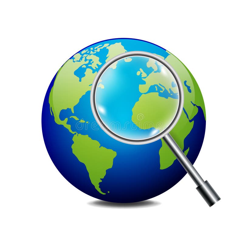 Icono Del Globo Del Vector Del Mundo Ilustración del Vector ...