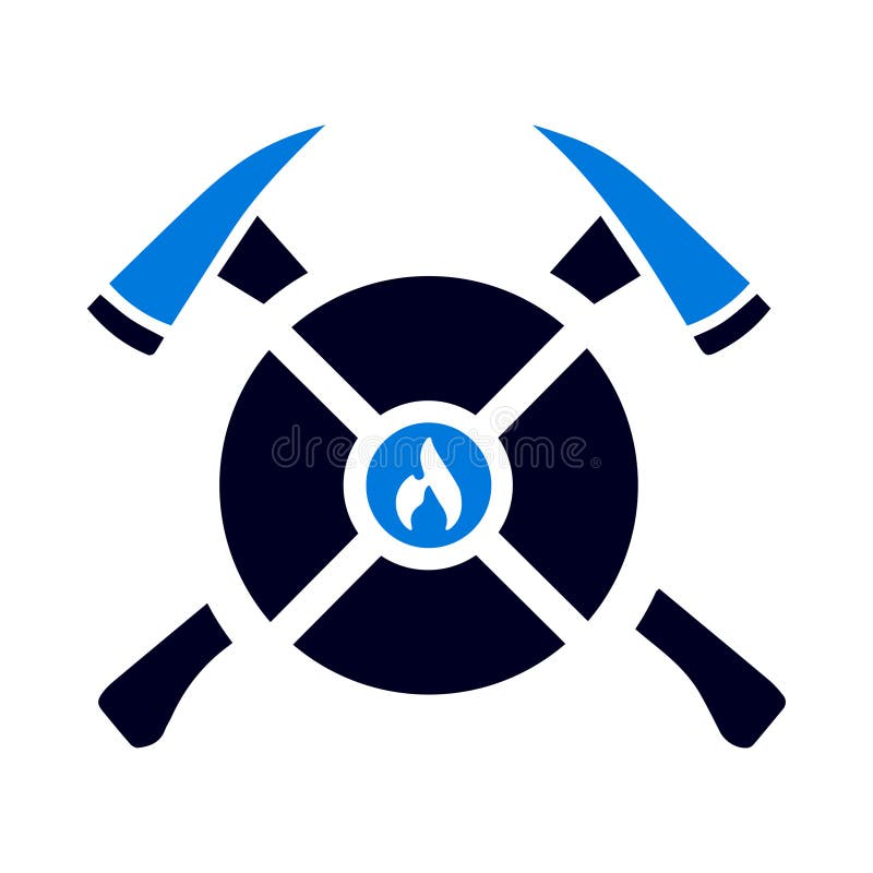 Icono Del Hacha De Combate Contra Incendios Del Hacha Ilustración del ...