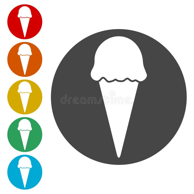 Icono del helado ilustración del vector. Ilustración de dulce - 107560085