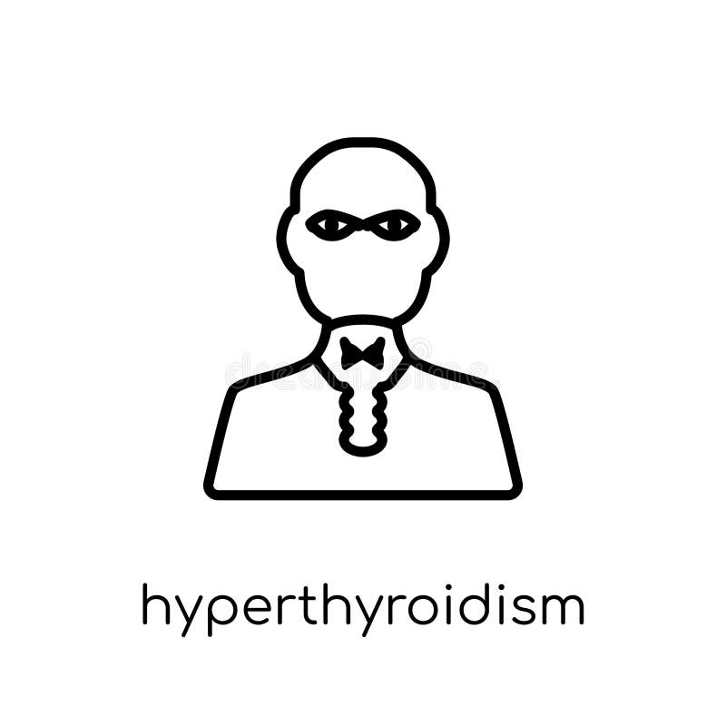 Icono Del Hipertiroidismo Icono Plano De Moda Del Hipertiroidismo Del ...