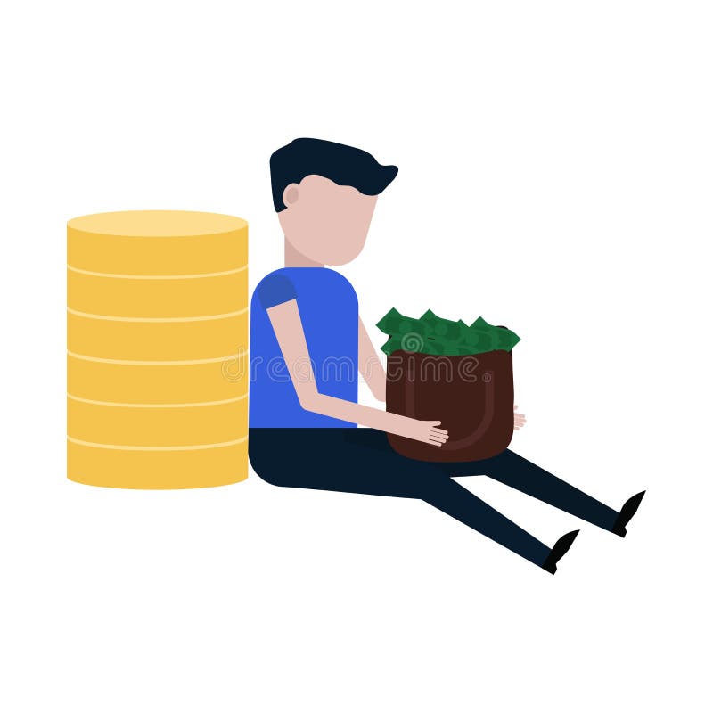 Icono del hombre muy rico stock de ilustración. Ilustración de ...