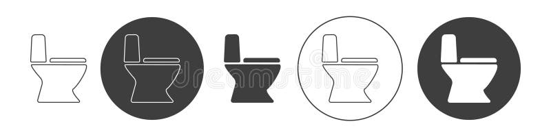 Icono Del Inodoro En Un Fondo Blanco Ilustración del Vector ...