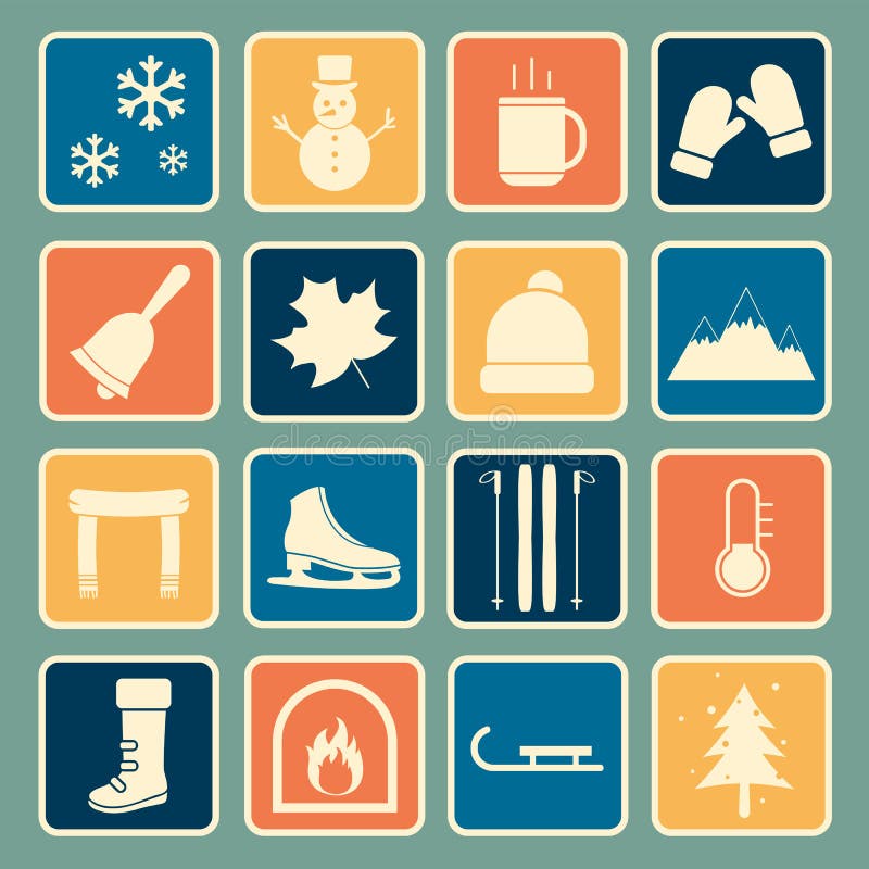 Icono del invierno ilustración del vector. Ilustración de snowflake ...