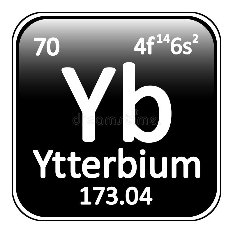 Icono Del Iterbio Del Elemento De Tabla Periódica Stock de ilustración ...