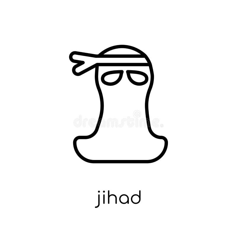 Icono Del Jihad Icono Linear Plano Moderno De Moda Del Jihad Del Vector ...