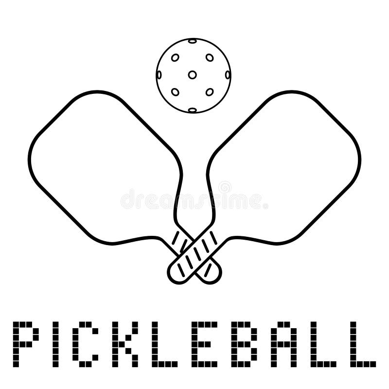 Icono Del Juego De Pickleball Ilustración del Vector - Ilustración de ...