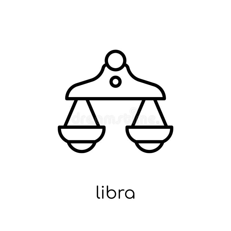 Icono Del Libra Icono Linear Plano Moderno De Moda Del Libra Del Vector ...