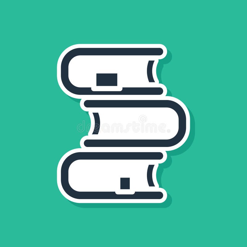 Icono Del Libro Azul Aislado En Fondo Verde. Vector Ilustración del ...