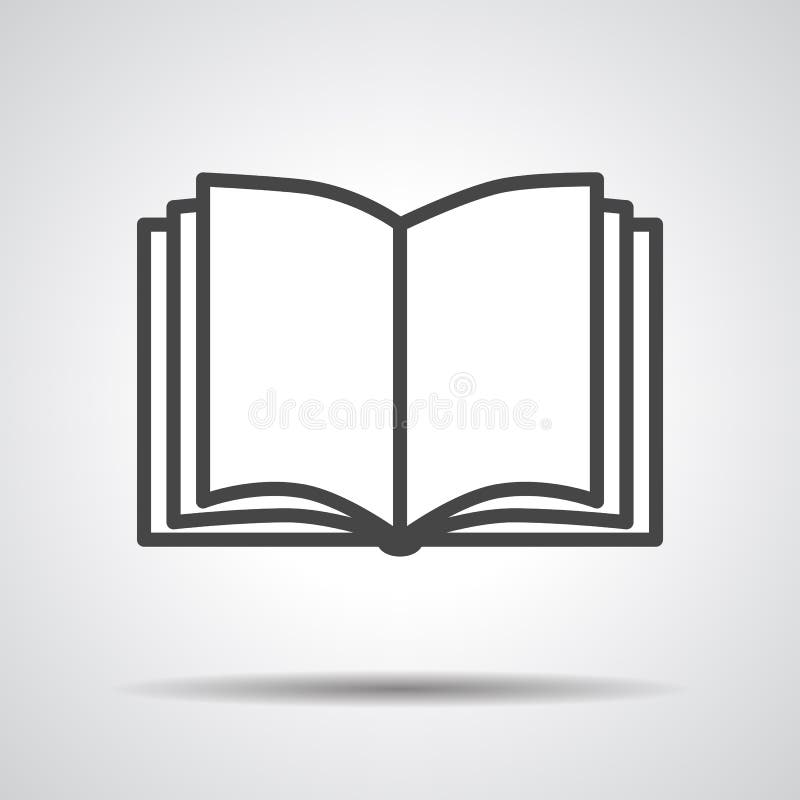 Icono del libro negro ilustración del vector. Ilustración de objeto ...