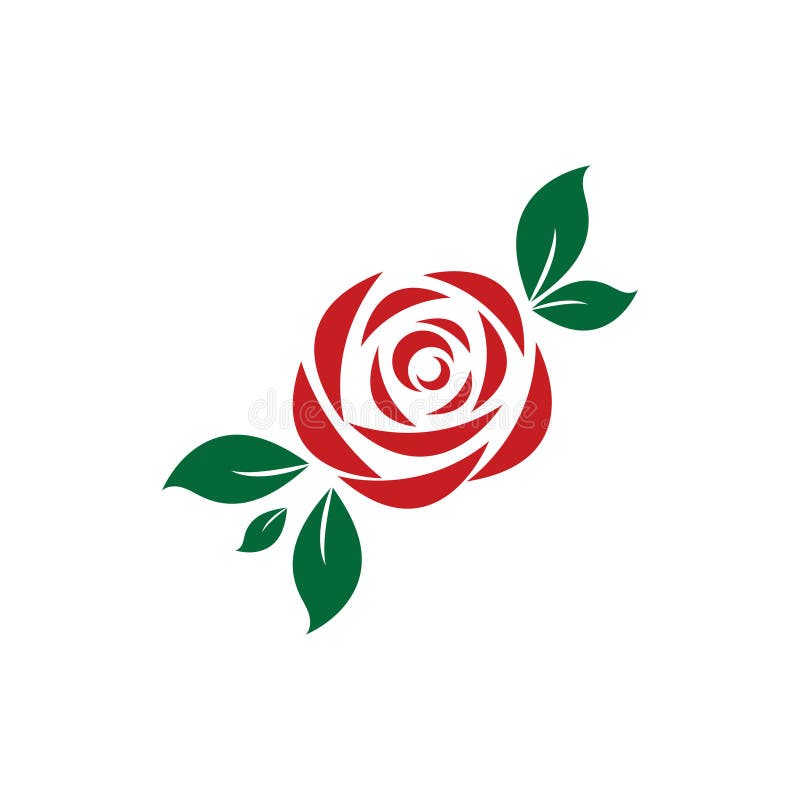 Icono Del Logo De La Flor De Rosa Ilustración del Vector - Ilustración ...