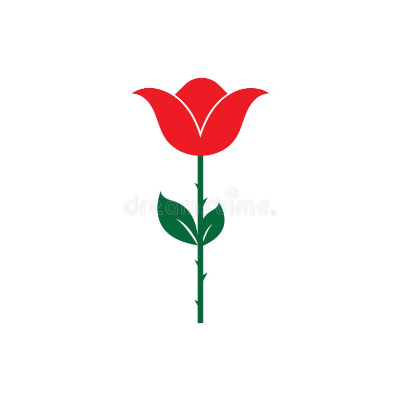 Icono Del Logo De La Flor De Rosa Ilustración del Vector - Ilustración ...