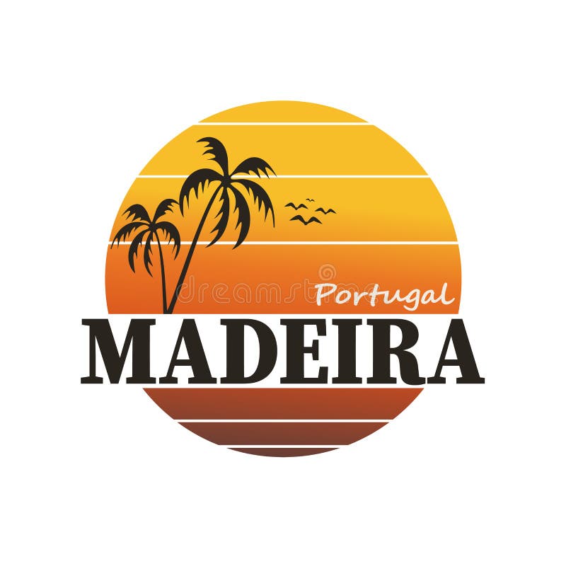 Icono Del Logo De Madeira Con Fondo Blanco Ilustración del Vector ...